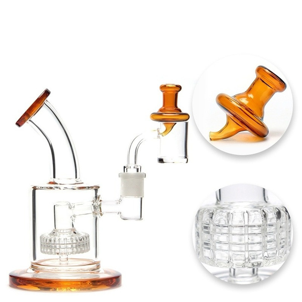 Water Glass Pipe Matrix Perc Dabs For Rig With Quartz Banger and Carb ...