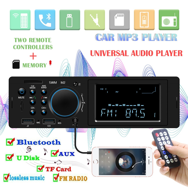 1 Din Car MP3 Player Car Multimedia Player Bluetooth Auto Radio AUX USB ...