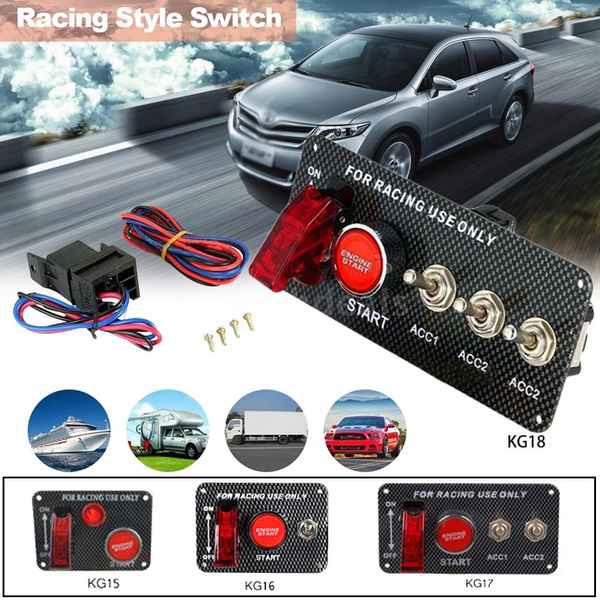 Universal 12V Racing Car Ignition Switch Panel Engine Start Aircraft ...