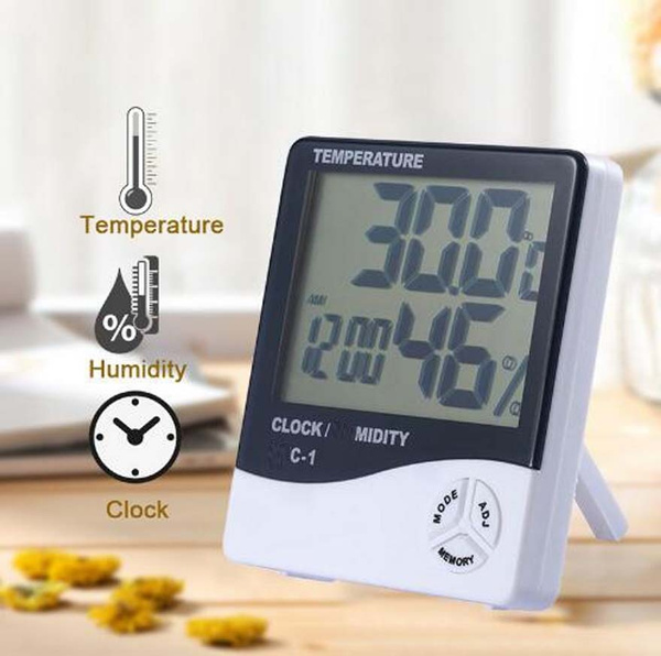 Indoor Room LCD Electronic Temperature Humidity Meter Digital ...