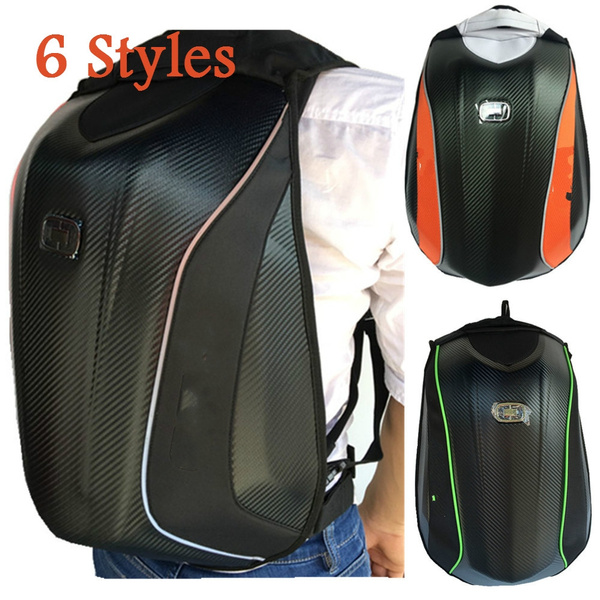 Motorcycle Rider Knapsack Motor Biker Carbon Fibre Helmet Backpack ...