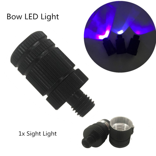 Compound Bow Fiber Optic LED Sight Light 3/8-32 Bow Sight Purple Light ...