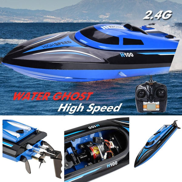 H100 2.4G 4CH RC High Speed Racing Boat 180° Flip Radio Controlled ...