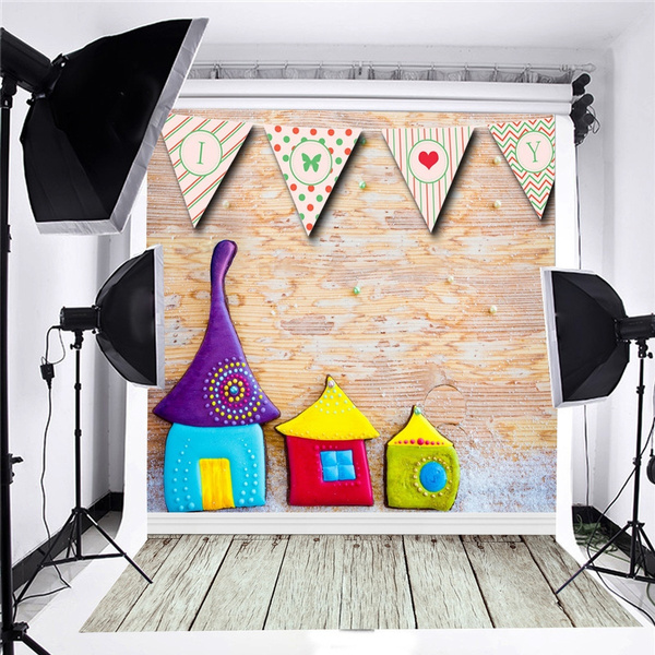 Colorful Flag Wood Child Photography Backdrop Background For Studio ...