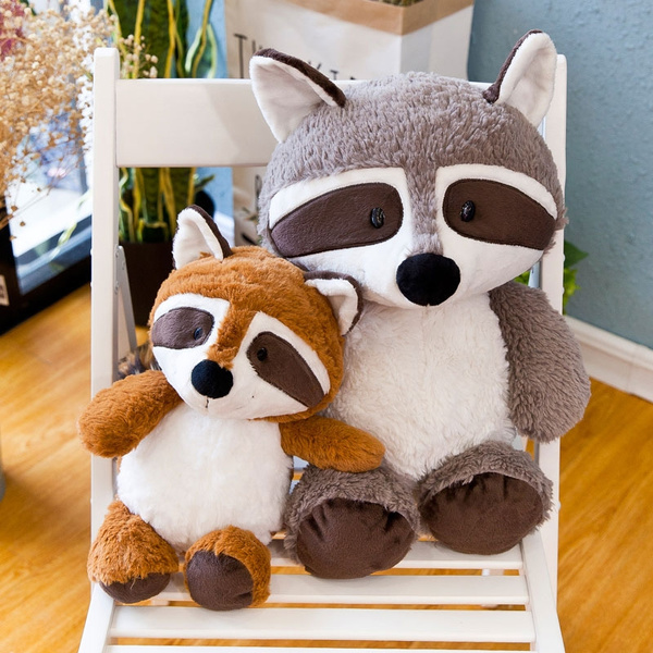 Simulation Raccoon Plush Doll Toy Cute Plush Wild Animal Doll Children ...