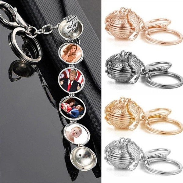 Magic Expanding Photo Locket Keychain Memory Floating Box Key Ring ...