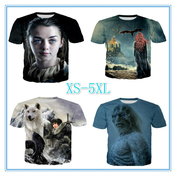 3D Print T shirt Game of Thrones Cool T-shirt Casual Tshirt Men/Women Tops Tees | Wish