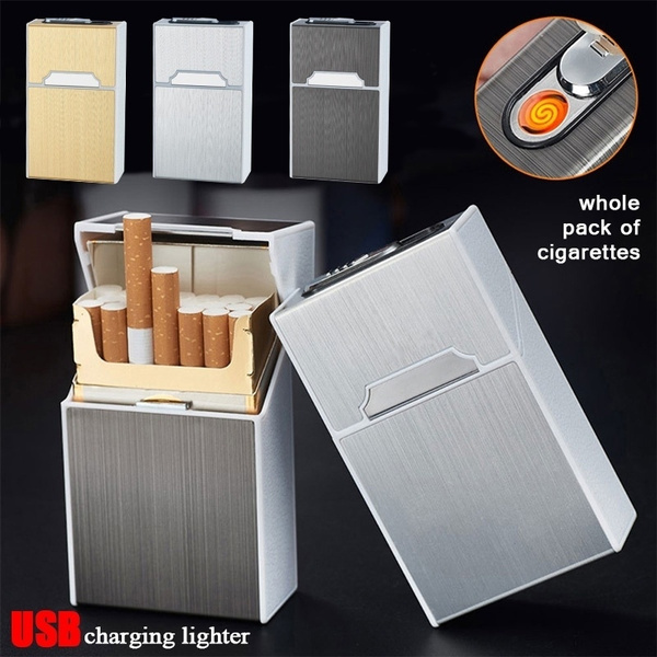 Portable Automatic Cigarette Case Box Electronic Lighter Lighter Pocket ...