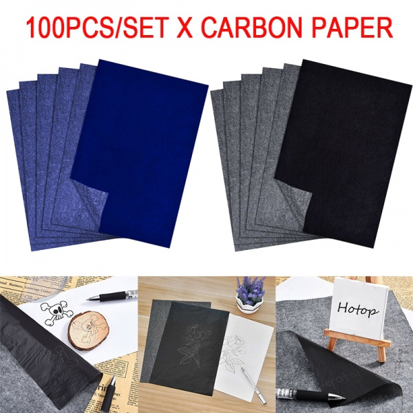 New 100Pcs Carbon Transfer Graphite Paper Tracing Drawing Canvas Art ...