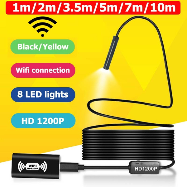 Waterproof 1200P Wireless Inspection Wifi Endoscope USB Borescope ...