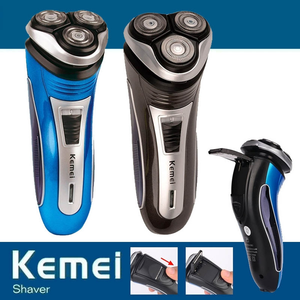 100-240V Rechargeable Electric Shaver Floating Blades 4D Triple Heads ...