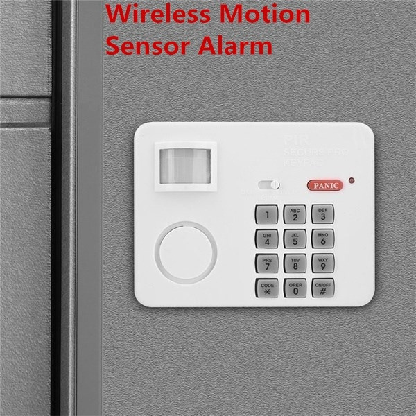 Wireless Motion Sensor Alarm With Security Keypad PIR Home Garage TKH ...