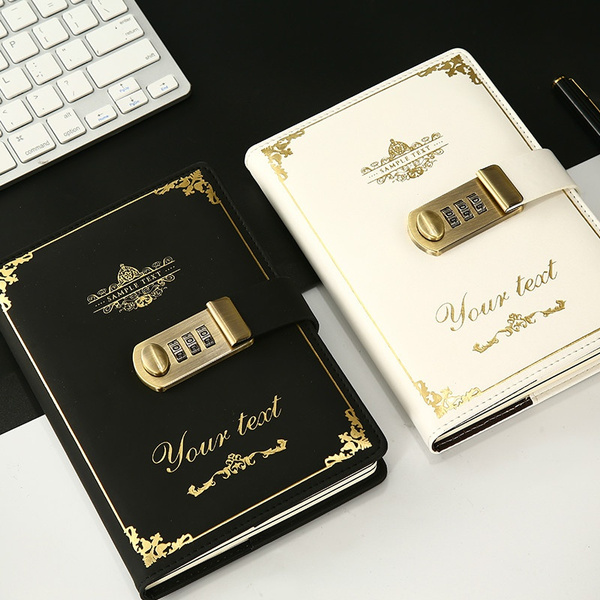 B6 Creative New White Diary with Flower Design Student Password ...