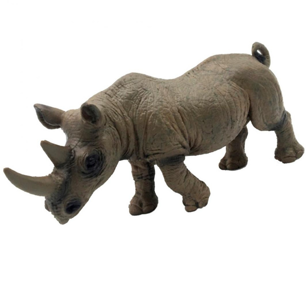 2019 New Simulation African Male Rhino Wildlife Animal Model Display ...