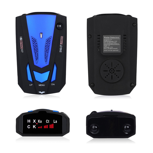 360 Degree Car 16 Band V7 GPS Speed Police Safe Radar Detector Voice ...