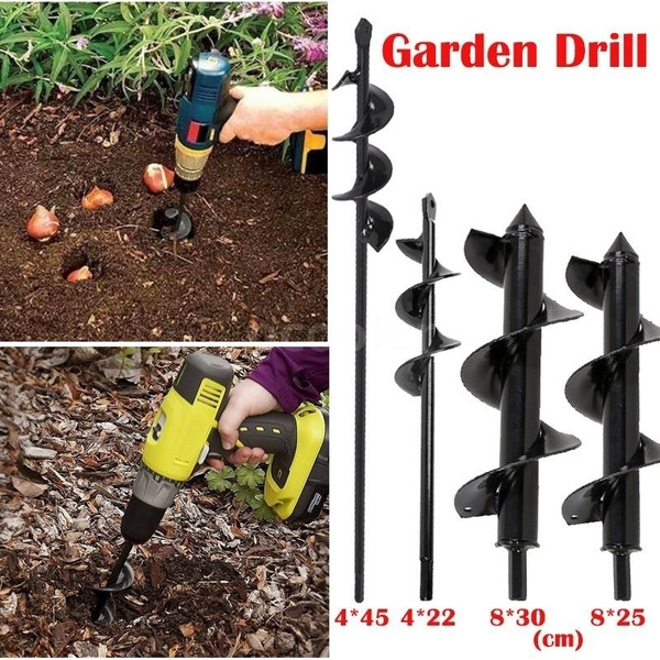 Roto Planter Garden Auger Spiral Drill Bit Attachment Bulb Plant Post ...