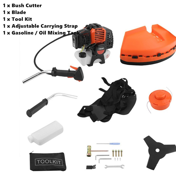 Heavy Duty Petrol Strimmer Grass Bush Cutter Whipper Sniper With Blades ...