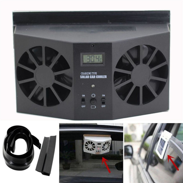 Fan Car Solar Powered Car Window Air Vent Ventilator Mini Air ...