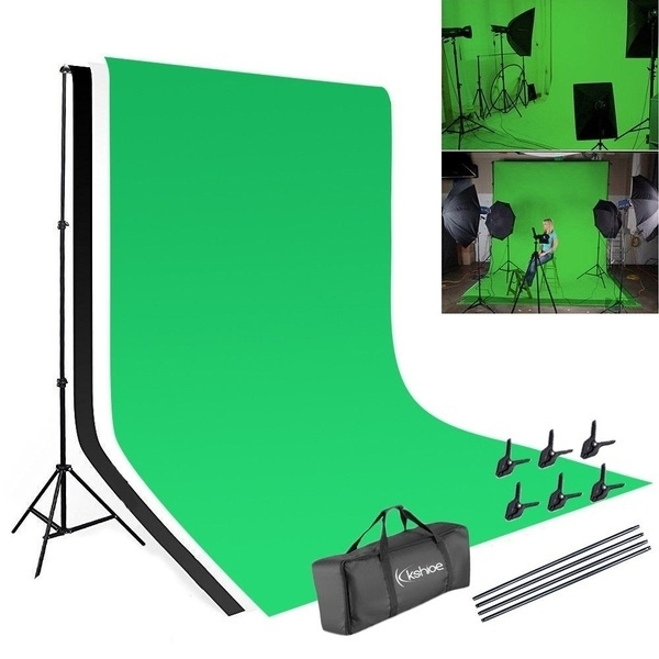 Upgraded 10Ft Adjustable Background Stand Kit For Photography with 3 ...