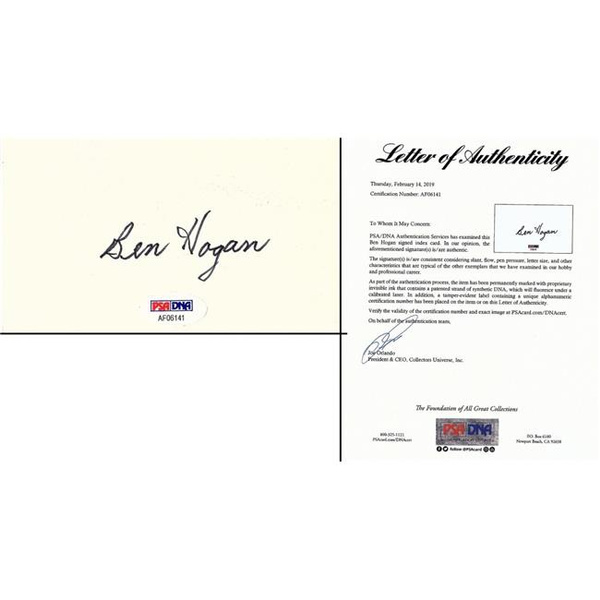 Real Deal Memorabilia BHogan3x5-1-PSA 3 x 5 in. Ben Hogan Signed ...
