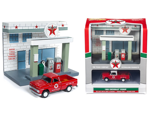 1965 Chevrolet Pickup Truck and Resin "Texaco" Service Station Diorama ...