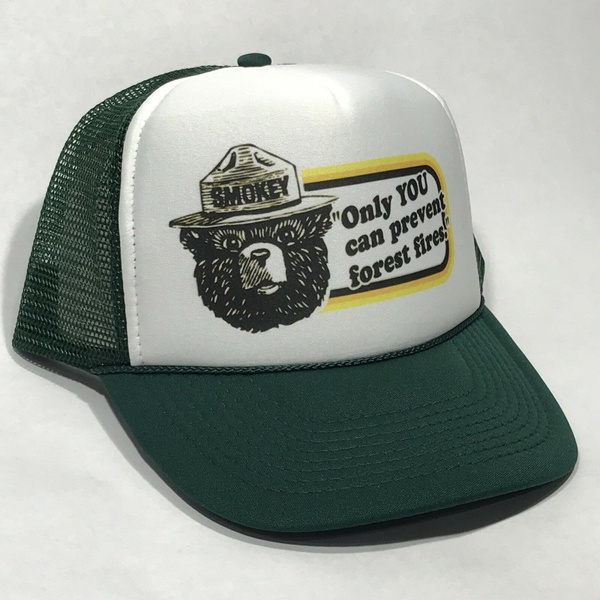 Smokey Bear US Park Service Mascot Trucker Hat Only You Vintage Forest ...