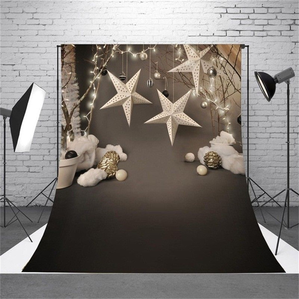 Festival Wallpaper Christmas Decor Balls Stars Branch Photo Studio ...