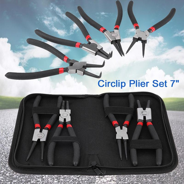 4pcs Circlip Plier Set 7" Snap Circlip Pliers Internal External Circlip ...