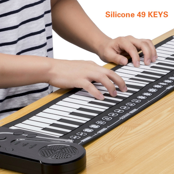 Portable Flexible 49 Keys Silicone MIDI Digital Soft Keyboard Piano Electronic Roll Up Piano | Wish
