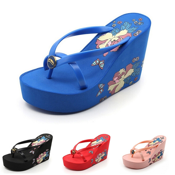 2019 New Thick Bottom Flip-flop Female Summer Rubber Wear-resistant ...