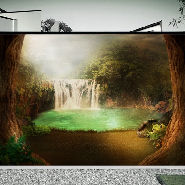 Lake Waterfall Landscape Vinyl Photography Studio Prop Backdrop ...