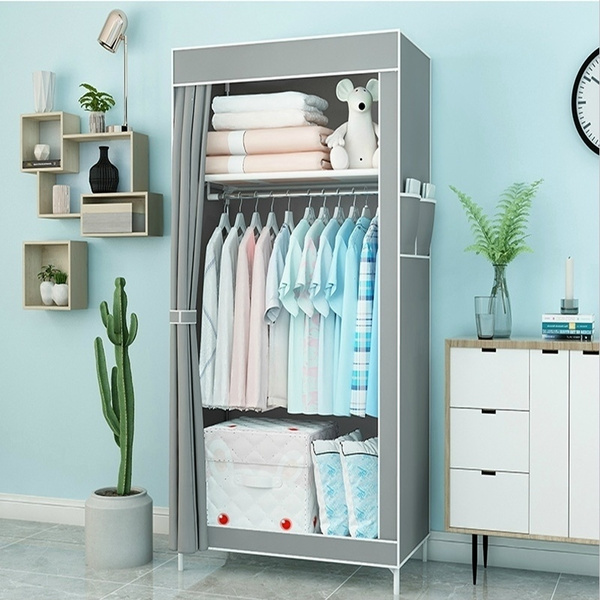 New Simple Wardrobe Student Dormitory Assembly Cloth Wardrobe Furniture ...