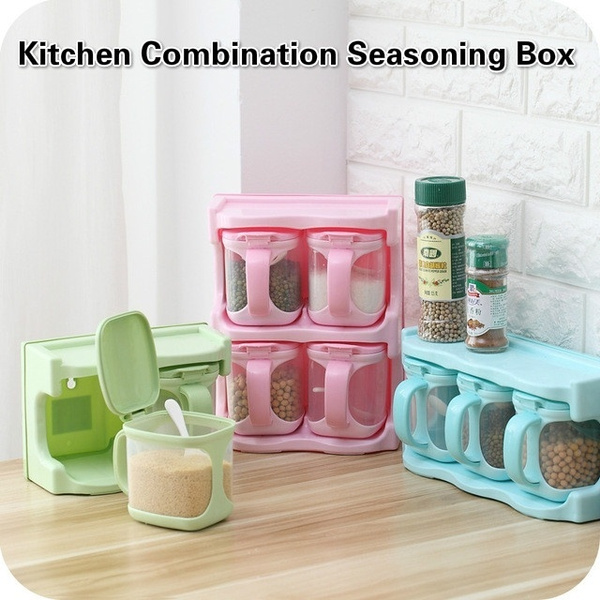 Multi Flavoring Box for Plastic Seasoning Box Rack Condiment Kitchen ...