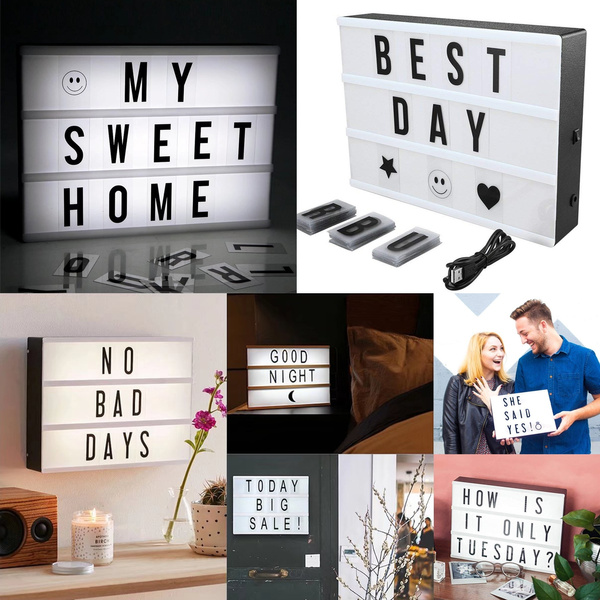 DIY Letters Light Box, Cinema Light Box Super Perfect DIY LED Cinematic ...