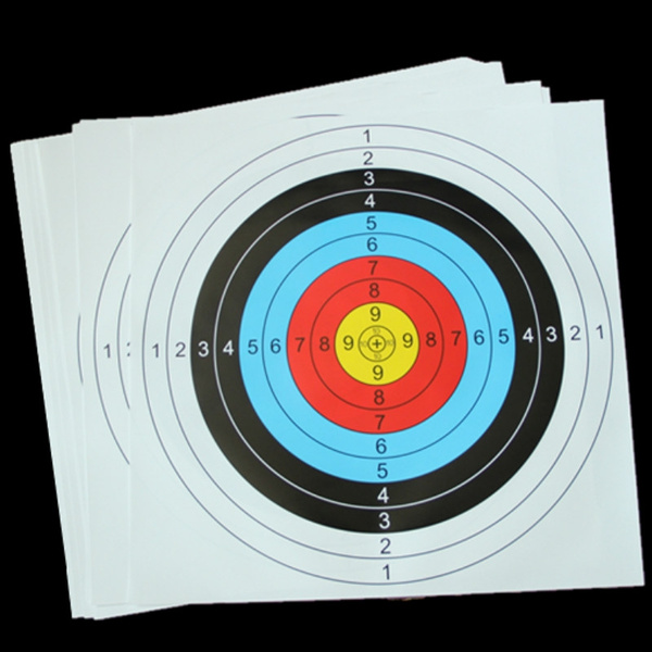 20 X Archery Paper Target Practice Training Shooting Air Rifle Pistol ...