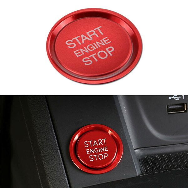 Red Decor Cap&Ring For VW Golf GTI Jetta,etc Keyless Engine Push Start ...