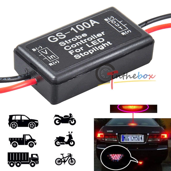 12V GS-100A LED Brake Stop Tail Light Strobe Flash Module Controller Box Module | Wish