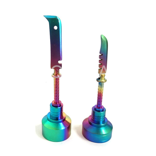 14mm 18mm Color Sword Titanium Nail fordifferent sword carb cap Glass ...