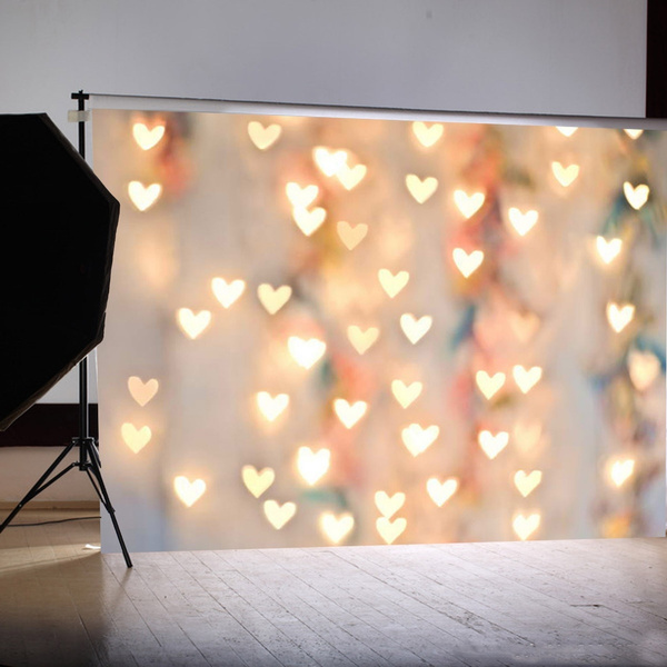 Heart Love Lighting Vinyl Studio Backdrop Photo Props Photography ...