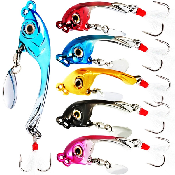 Sougayilang 5Pcs Metal Jig Spinning Fishing Lure Kit with Eyes and ...
