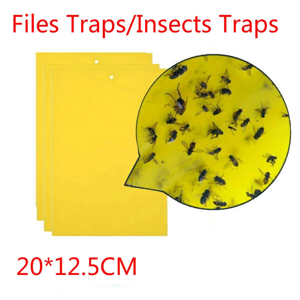 3PCS /5PCS /10pcs Strong Flies Traps Bugs Sticky Board Catching Aphid ...