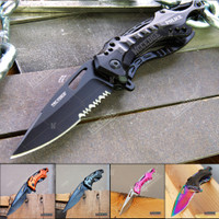 USA STOCK TAC FORCE 8" 3MM HUNTING HIKING POCKET KNIFE 9 Color Outdoor ...