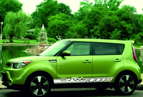 Kia Soul 2x body Decal vinyl graphics side stripes racing sticker logo ...