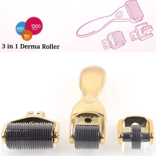 Microneedle Operation 3 In 1 Derma Roller With 180/600/1200 Needles ...