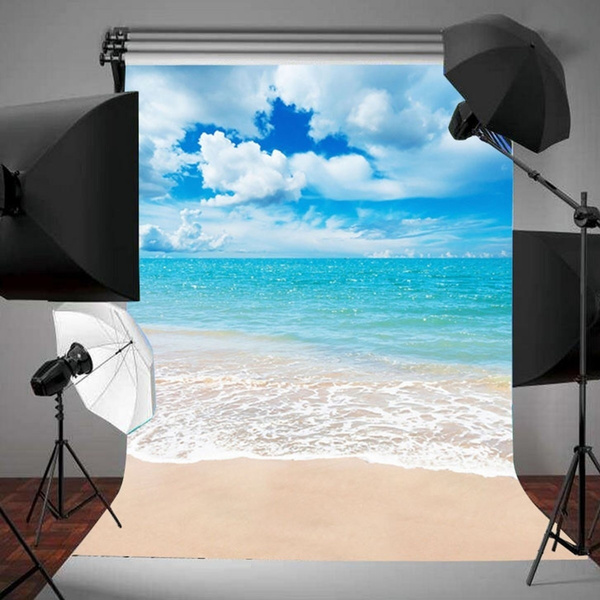 Wedding Blue Sky Sea Beach Cloud Photography Background Vinyl Backdrop For Studio Prop | Wish