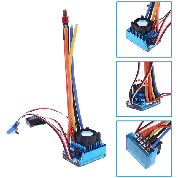 120A Waterproof Sensored Brushless Speed Controller ESC for RC Car ...