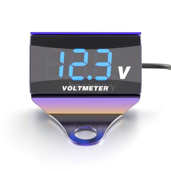 DC 10-150V Motorcycle Digital Voltmeter LED Display Waterproof Voltage ...