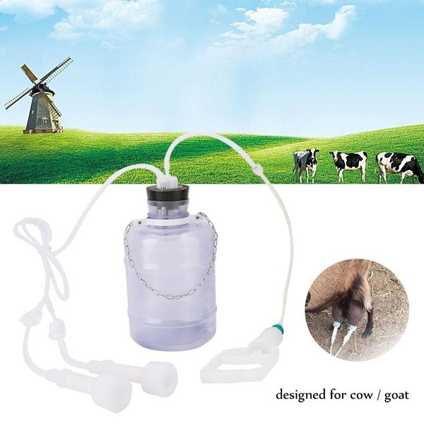 3L Portable Household Goat Milking Machine Manual Sheep Cow Milker Kit ...