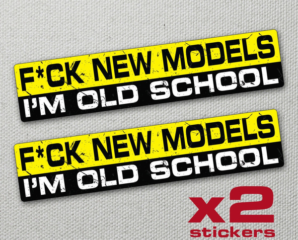 OLD SCHOOL Funny Bumper Sticker Vinyl Decal JDM Car Truck Van Bike ...