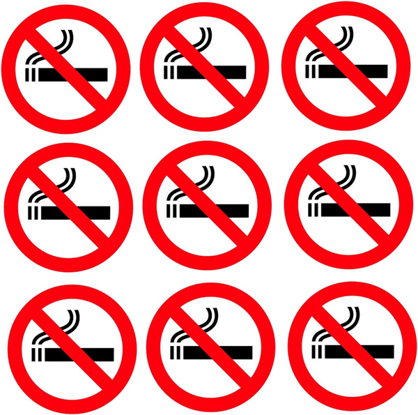 No Smoking Sigs X9 CS CAR BUMPER STICKER FUNNY DECAL /Van/Truck/Bumper ...